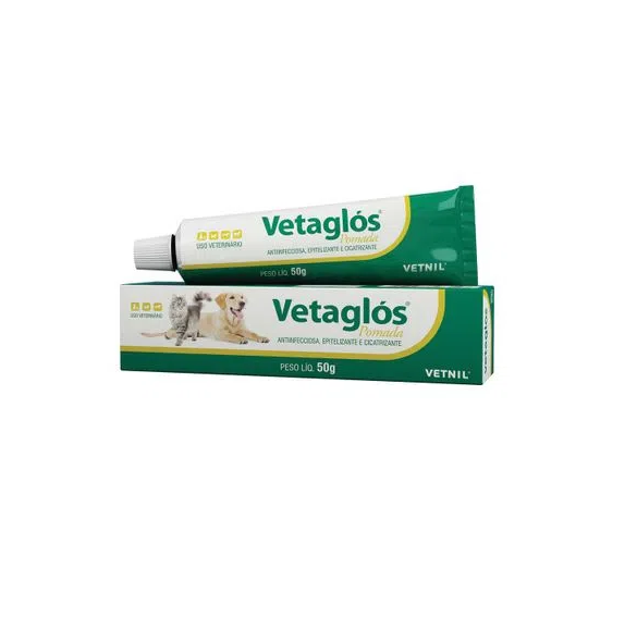 Pomada Cicatrizante Vetnil Vetaglos - 50g - Katira Pet
